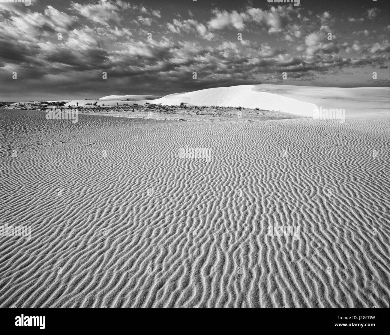 USA, New Mexico, White Sands National Monument. Desert landscape ...