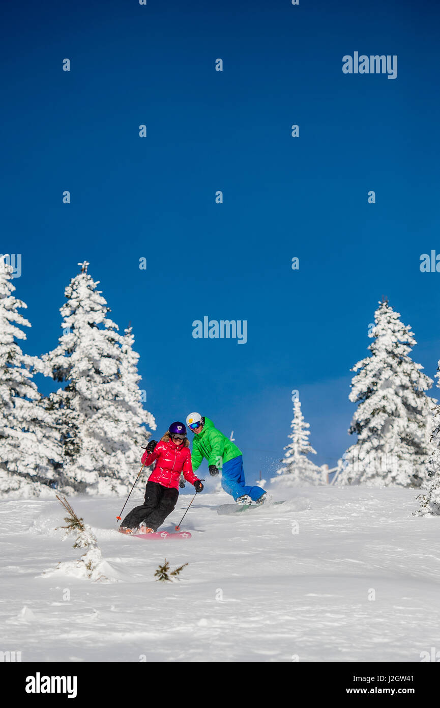 Usa, New Mexico, Santa Fe, snowboarding. (MR Stock Photo - Alamy