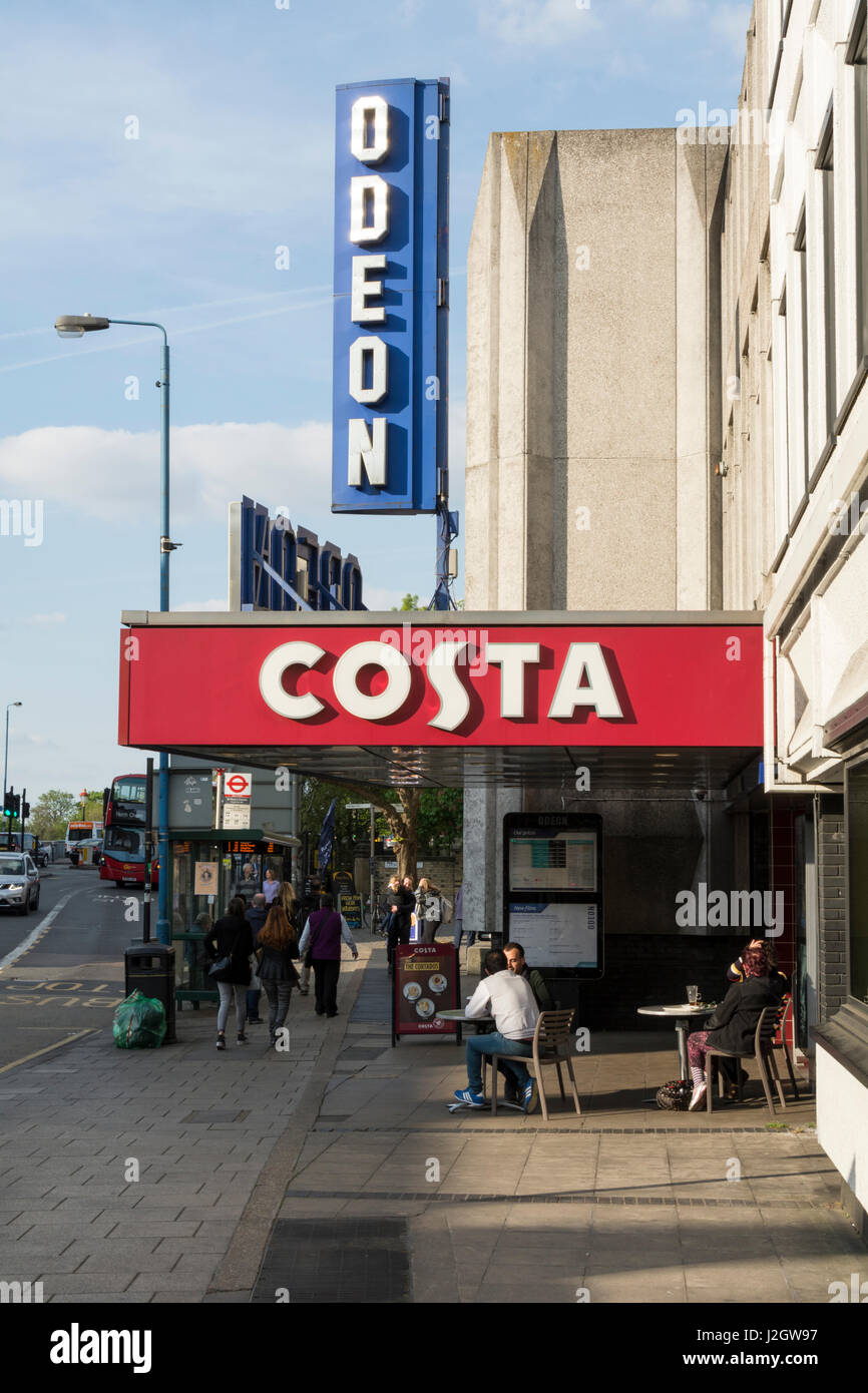 Costa Coffee and the Odeon Cinema on Putney High Street, London, SW15 ...
