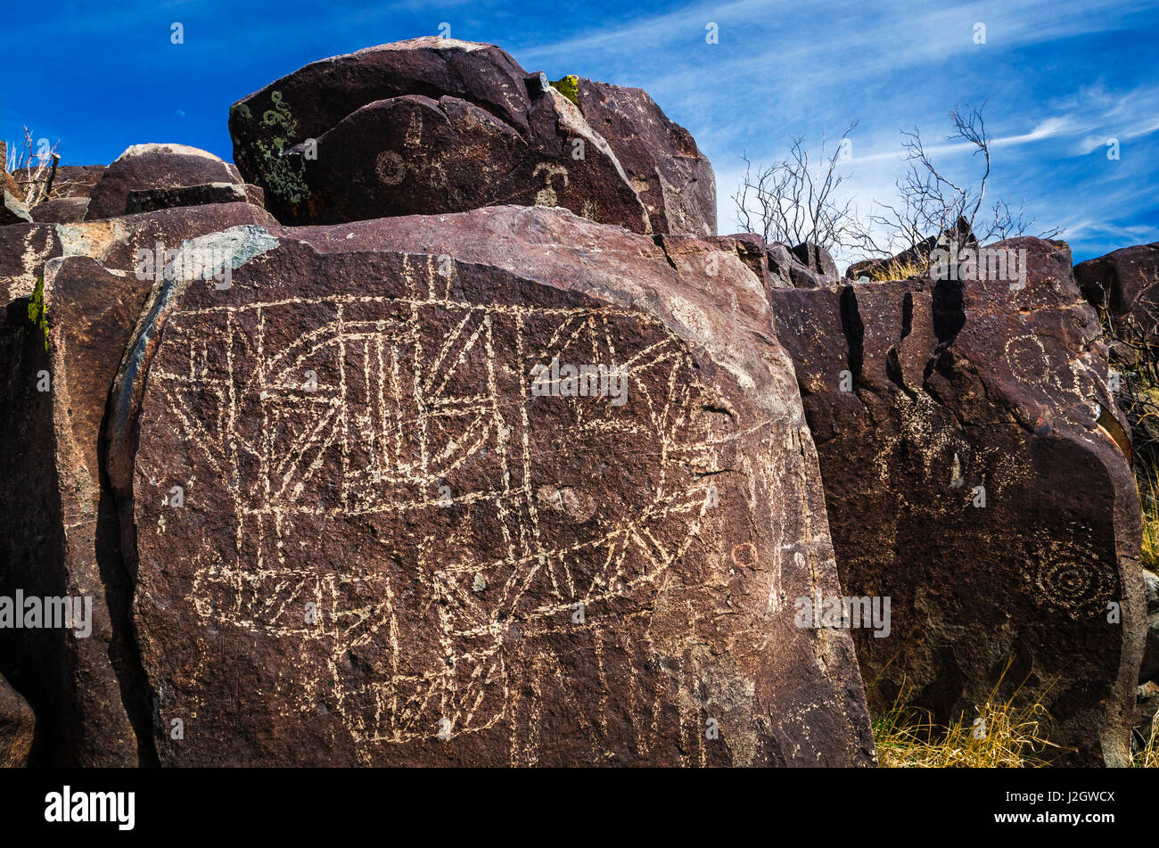 Petroglyphs at Three Rivers Petroglyph Site, Three Rivers, New Mexico ...