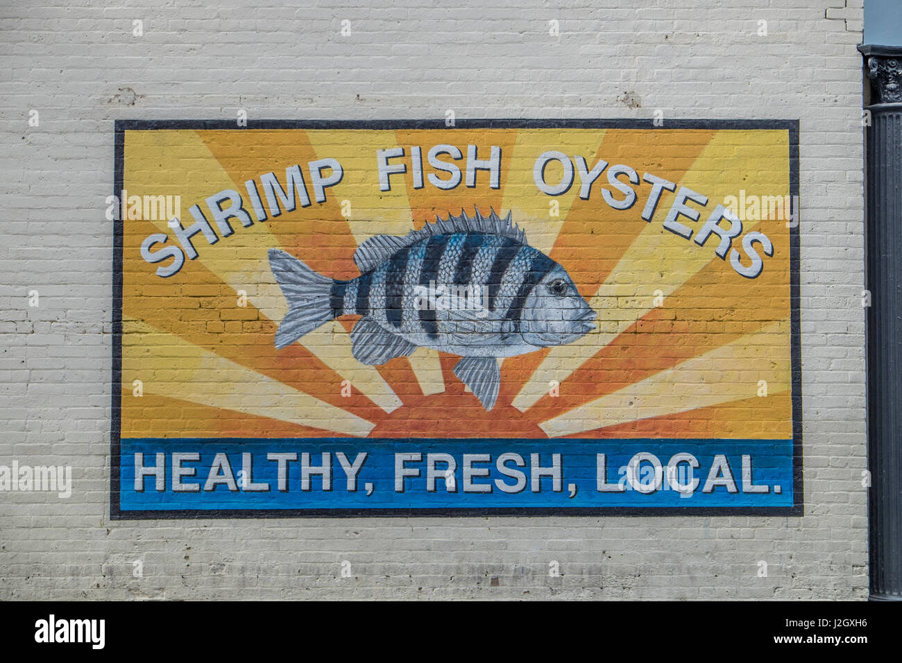 Seafood restaurant sign, Charleston, South Carolina, USA Stock Photo ...