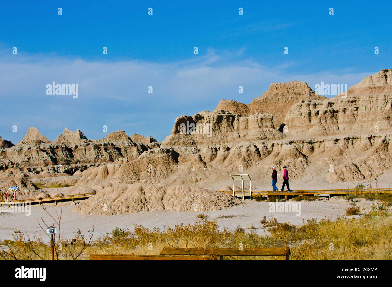 USA, South Dakota, The Wall, Badlands National Park, Loop Road, Big ...
