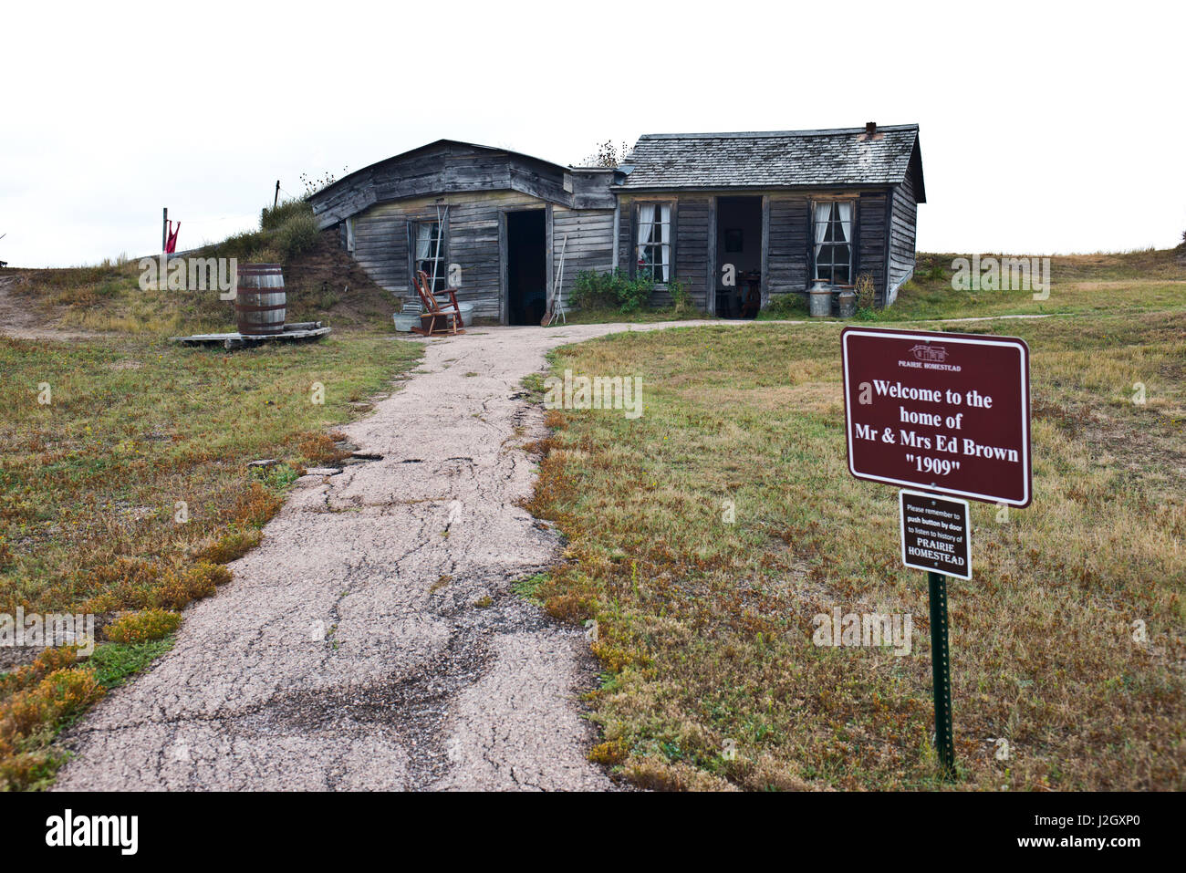 USA, South Dakota, Philip, Badlands, Prairie Homestead of Edgar and ...