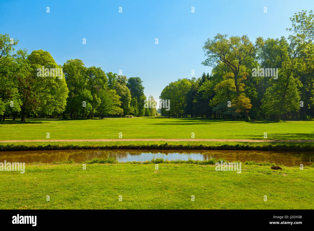 amazing park view in the city of monza Stock Photo - Alamy