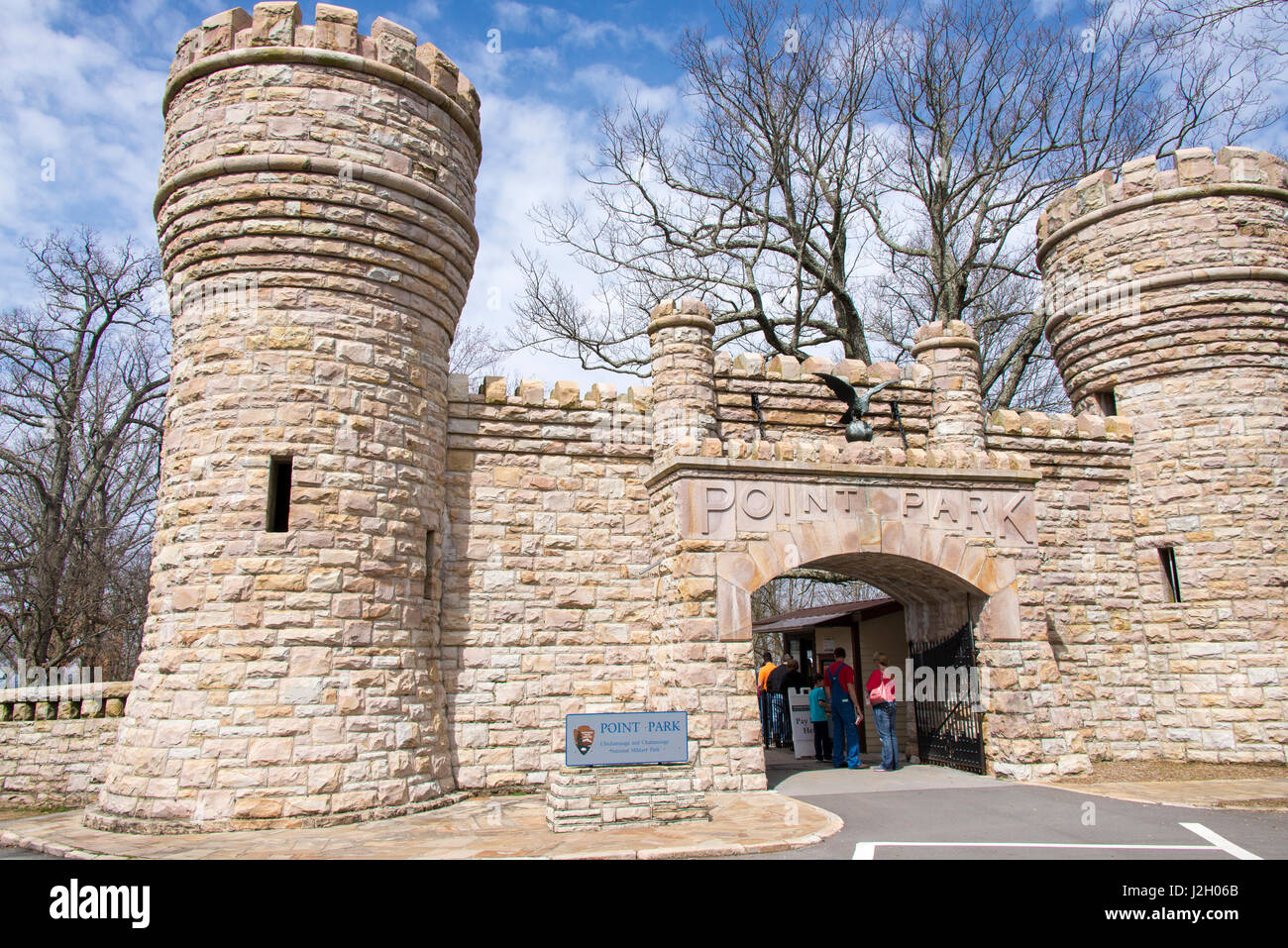 USA, Tennessee, Chattanooga, Lookout Mountain. Point Park National ...