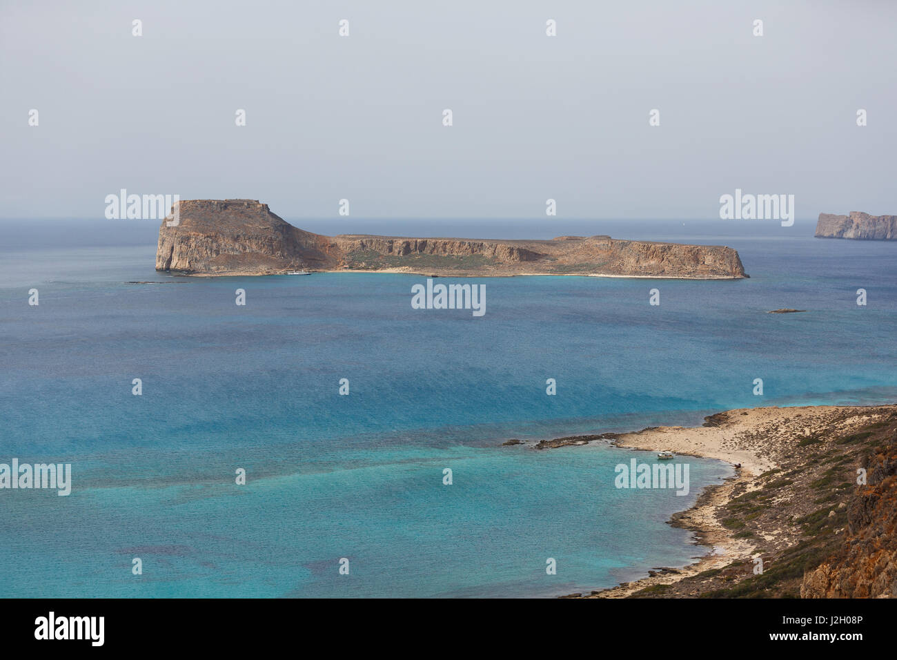 View of the Gramvousa Island from Crete, Greece Stock Photo - Alamy