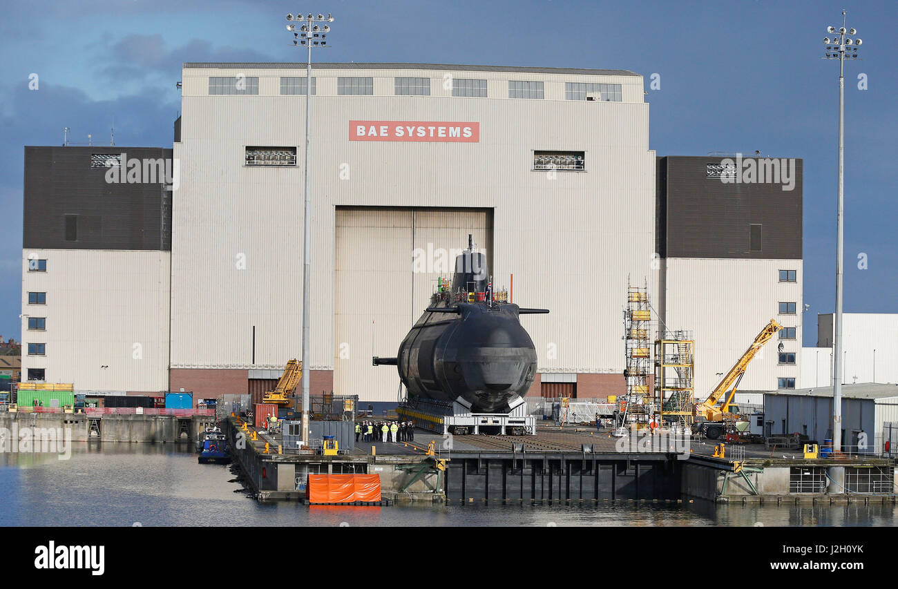 The new fourth astute class nuclear powered submarine hi-res stock ...