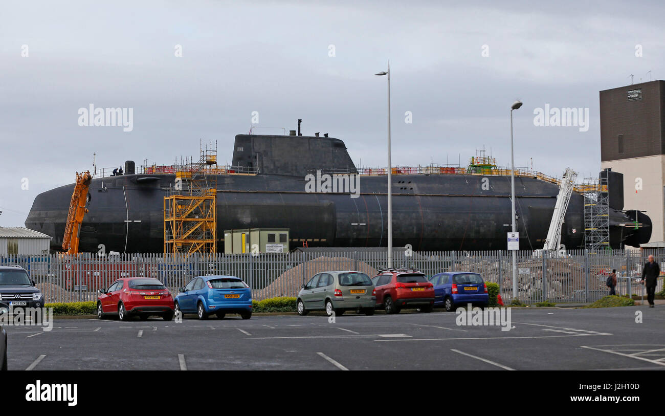The new fourth Astute-class nuclear-powered submarine, HMS Audacious ...