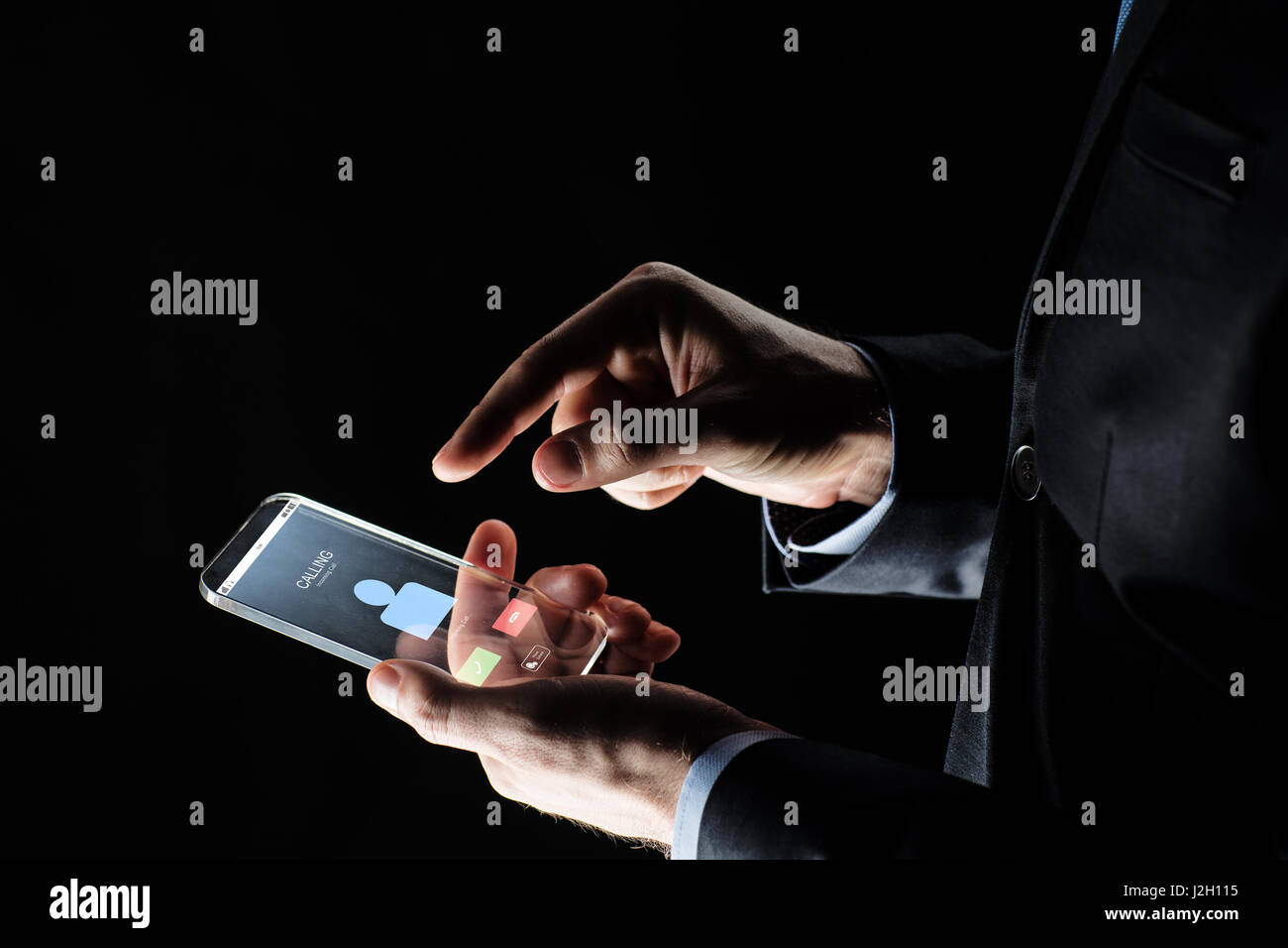 close up of hands with incoming call on smartphone Stock Photo - Alamy