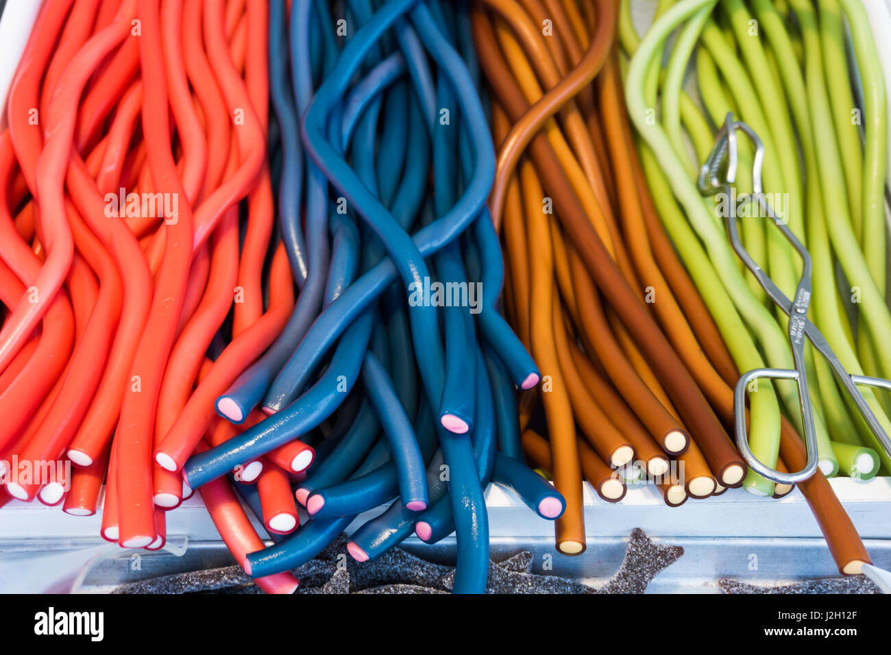 Background made of colorful sweets and candies. assortment colorful ...