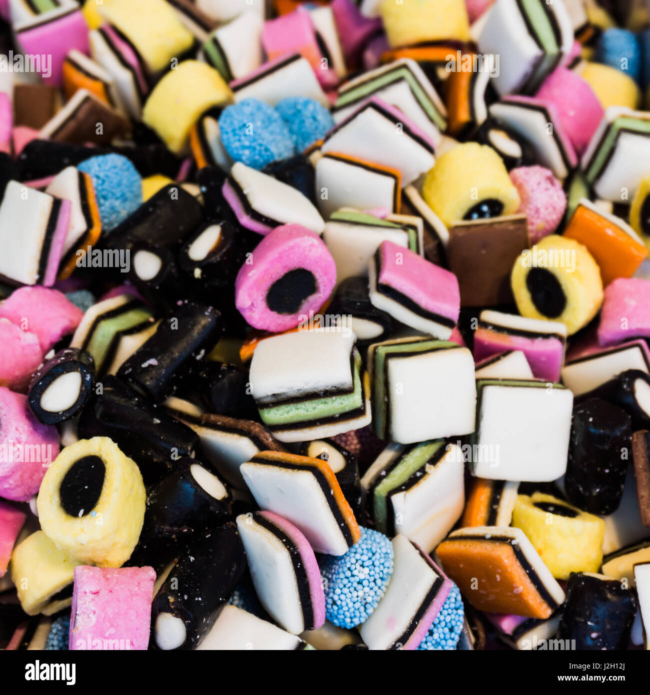 Background made of colorful sweets and candies. assortment colorful ...