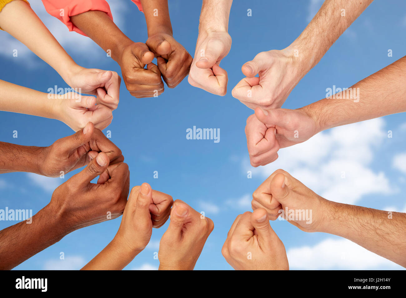 hands of international people showing thumbs up Stock Photo - Alamy