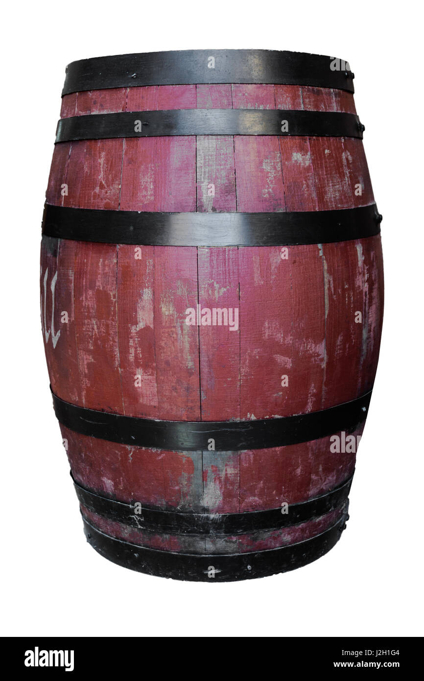 Wooden Barrel. Barrel made of wood. isolated on a white background ...