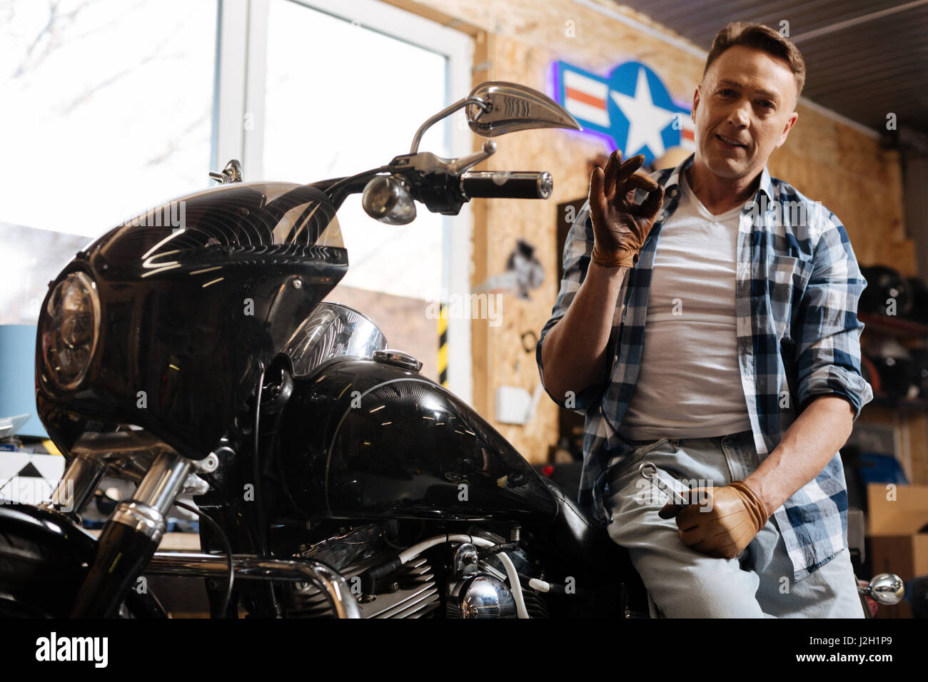Skilled local expert getting his work done Stock Photo - Alamy