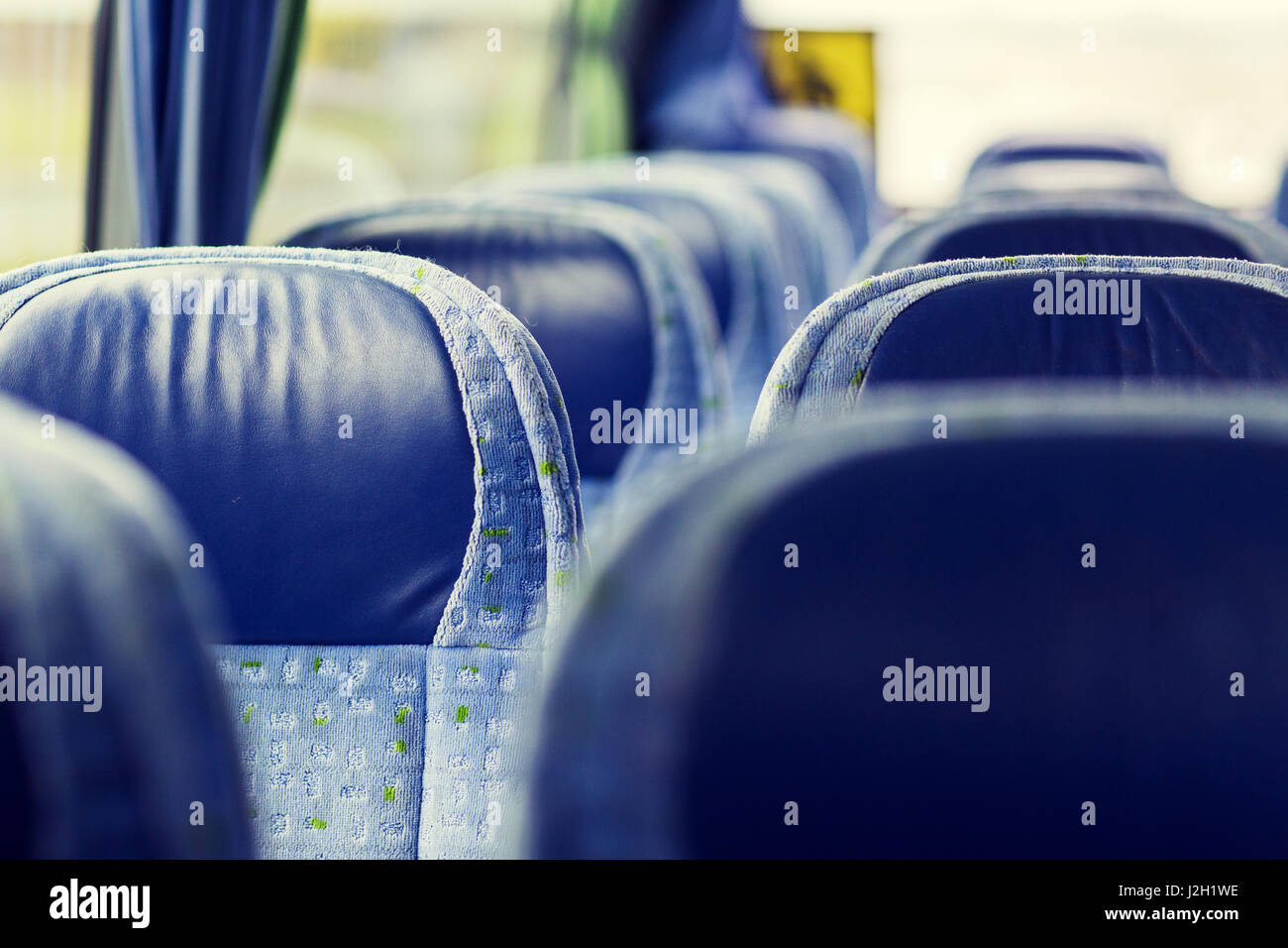 travel bus interior and seats Stock Photo - Alamy