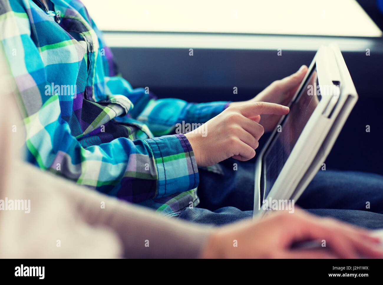 Boy in the bus hi-res stock photography and images - Alamy