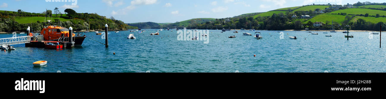 Panoramic image of Salcome Devon Stock Photo - Alamy