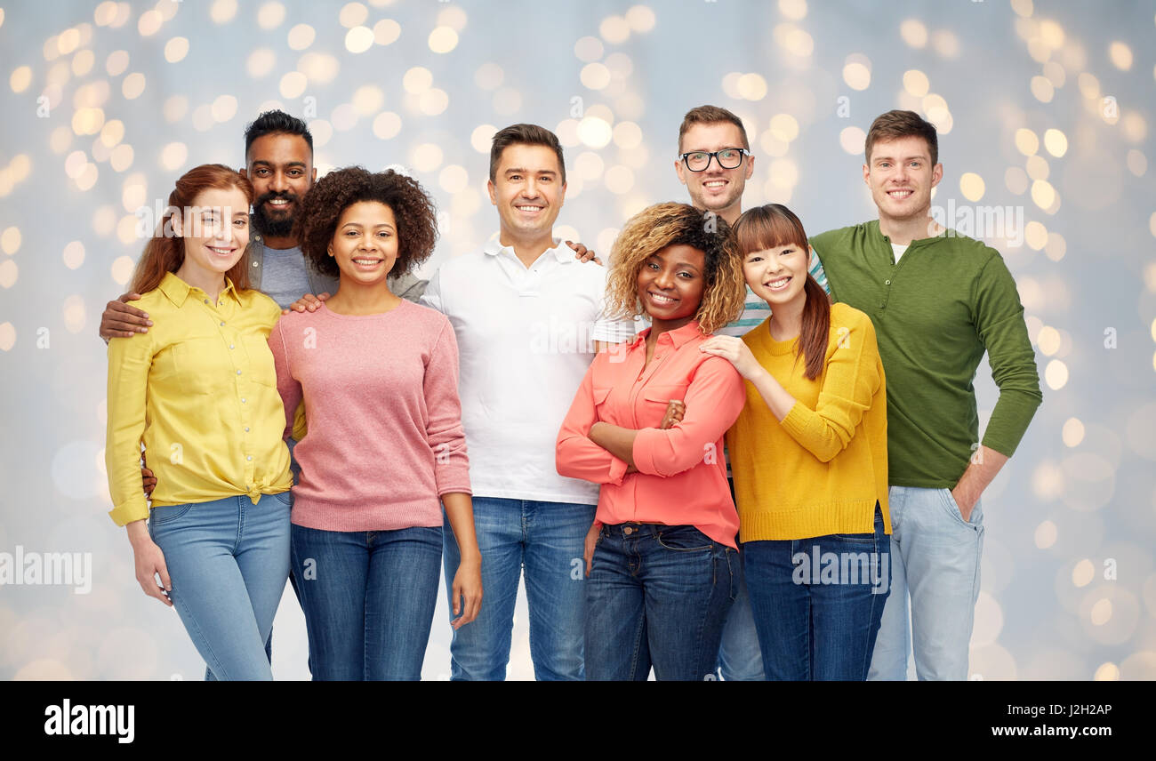 international group of happy smiling people Stock Photo - Alamy