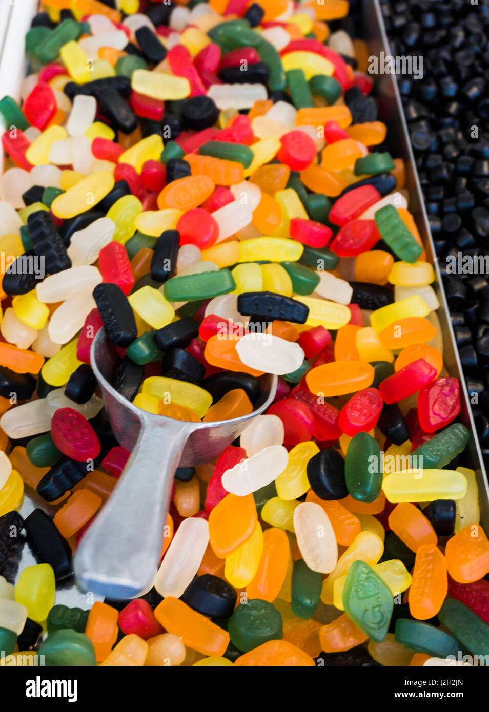 Background made of colorful sweets and candies. assortment colorful ...