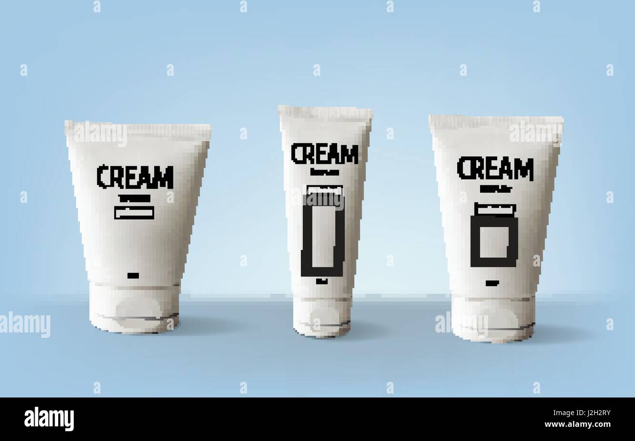 Mockup white tubes cream Stock Vector Images - Alamy