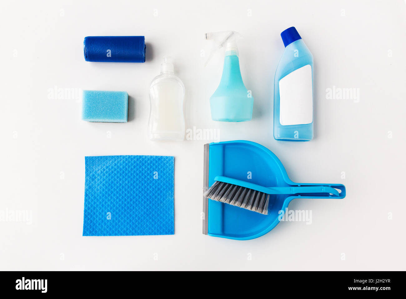 cleaning stuff on white background Stock Photo - Alamy