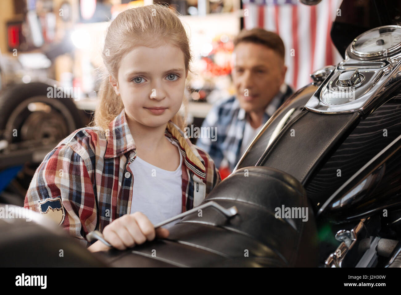 Talented intelligent kid working like an expert Stock Photo - Alamy