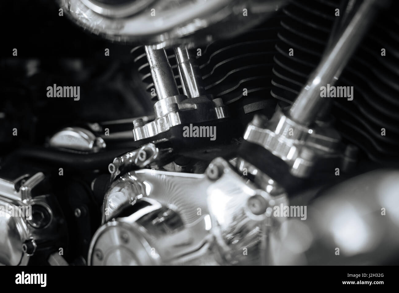 Bikes engine functioning like a single well-oiled machine Stock Photo ...
