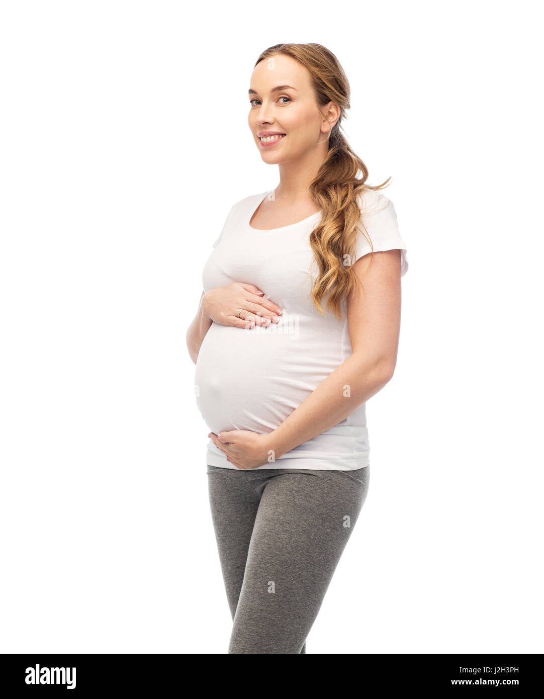 Woman belly shirt hi-res stock photography and images - Alamy