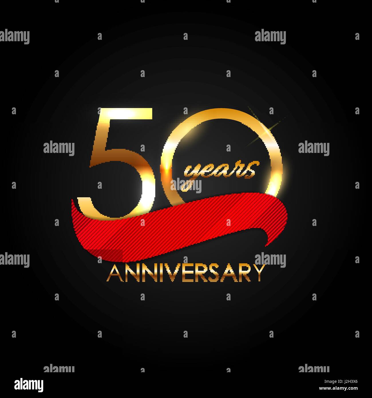 Template 50 Years Anniversary Vector Illustration Stock Vector Image ...