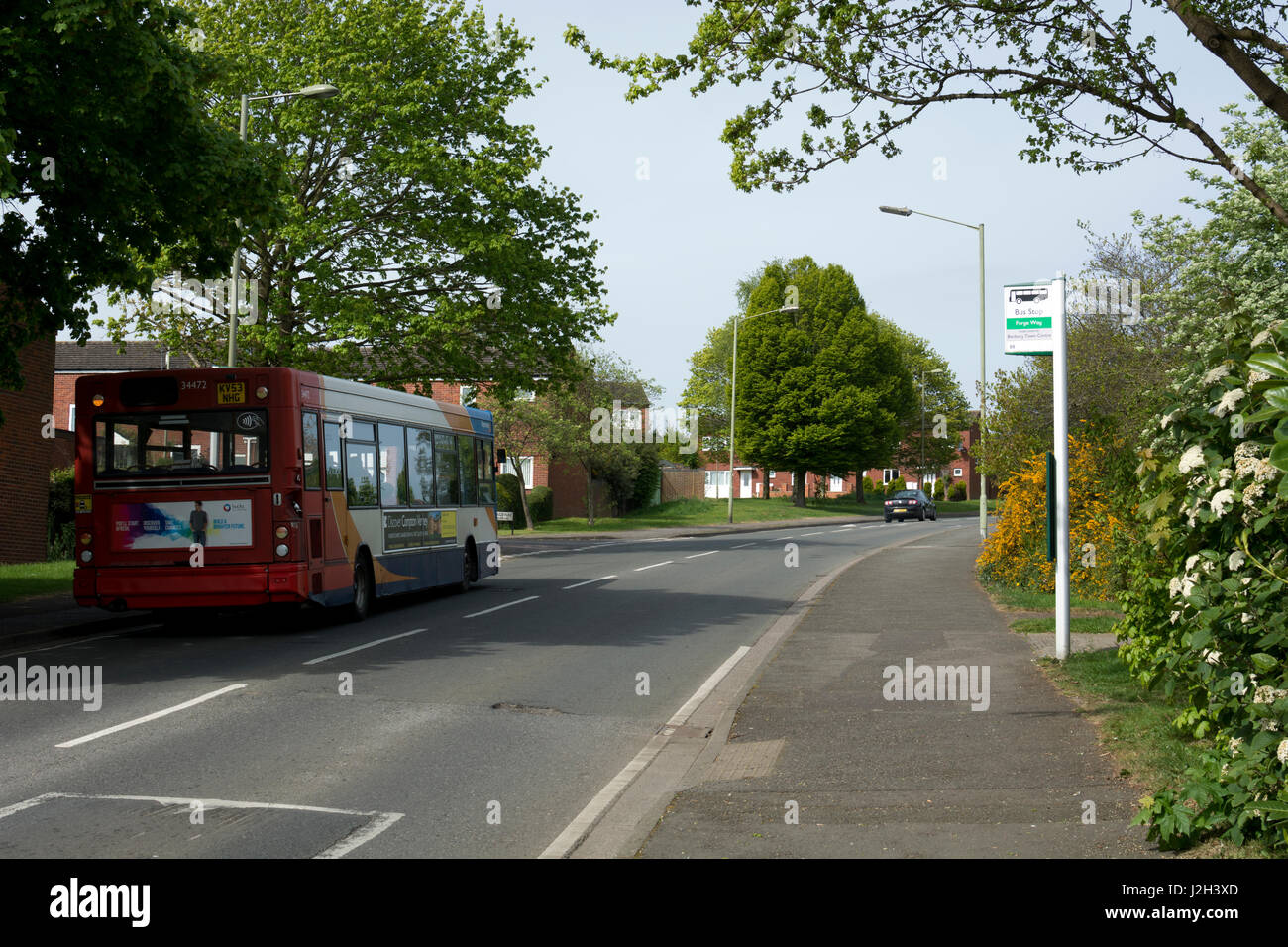 A bus in Forge Way, Hardwick housing estate, Banbury, Oxfordshire ...
