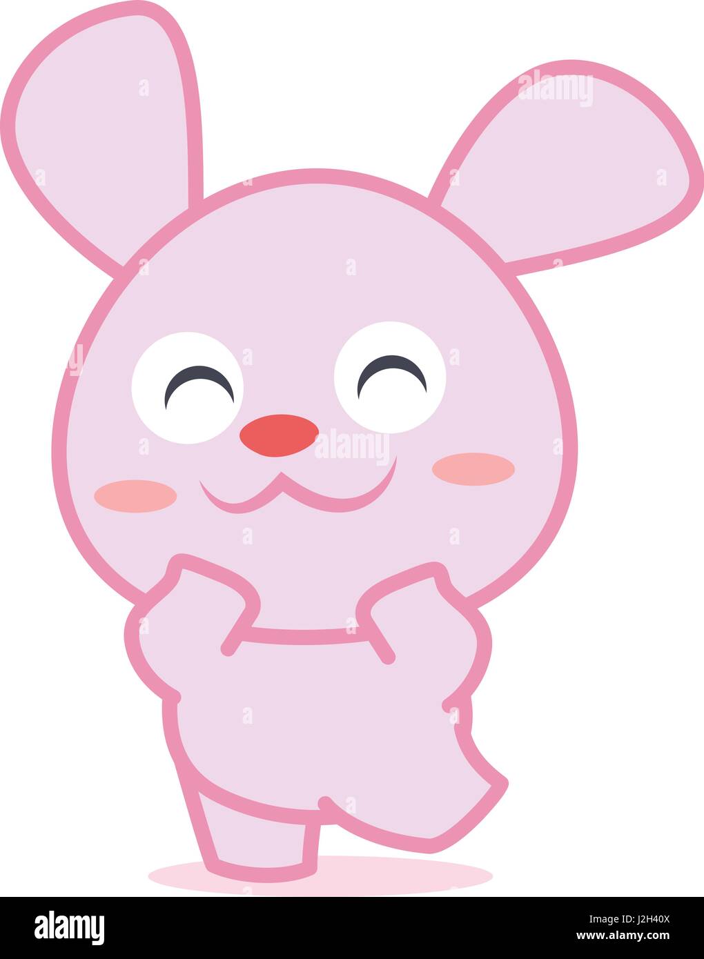 Happy rabbit cartoon collection stock Stock Vector Image & Art - Alamy