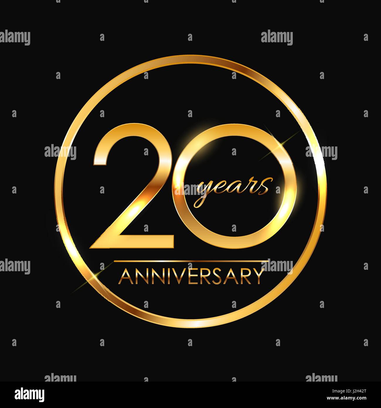 Template 20 Years Anniversary Vector Illustration Stock Vector Image ...