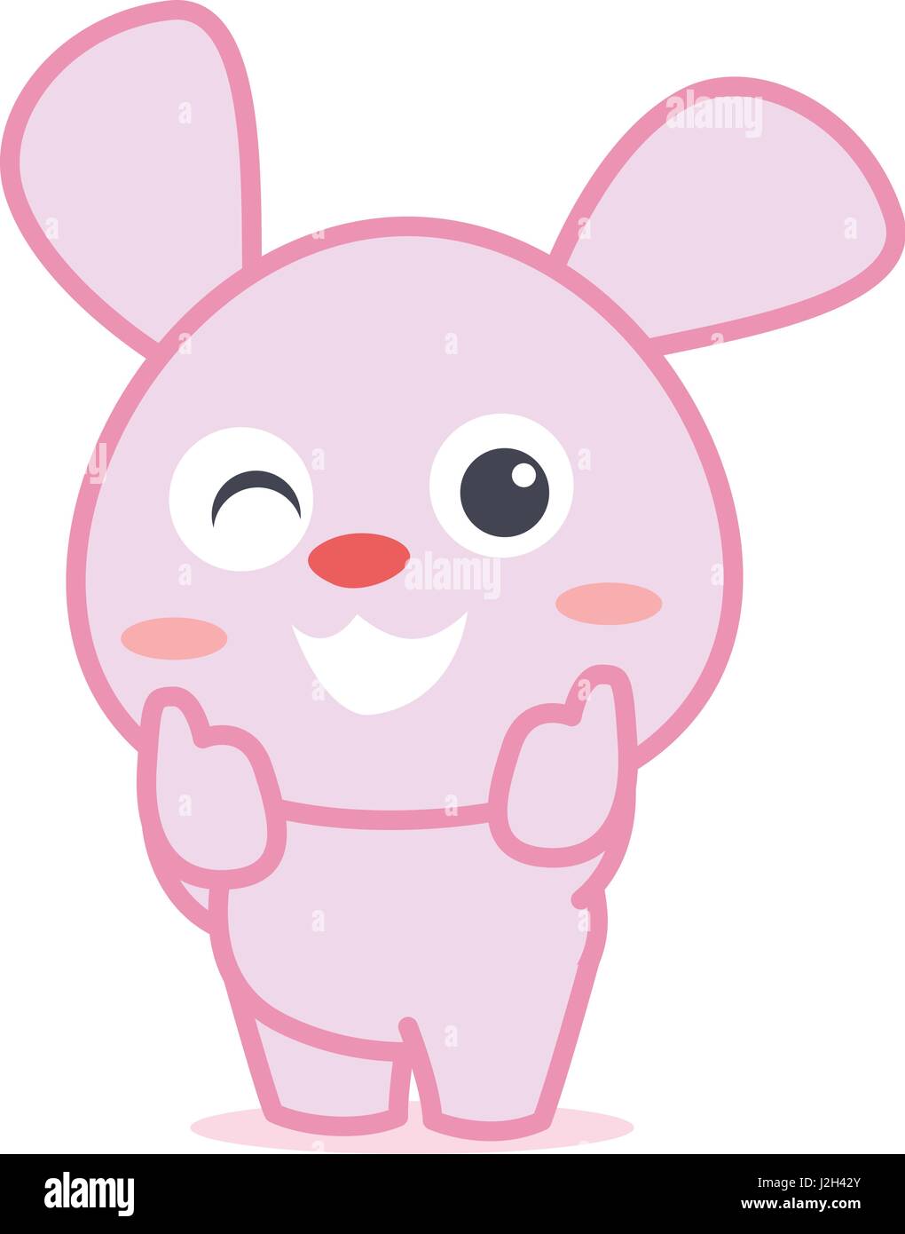 Rabbit smilling character cartoon Stock Vector Image & Art - Alamy