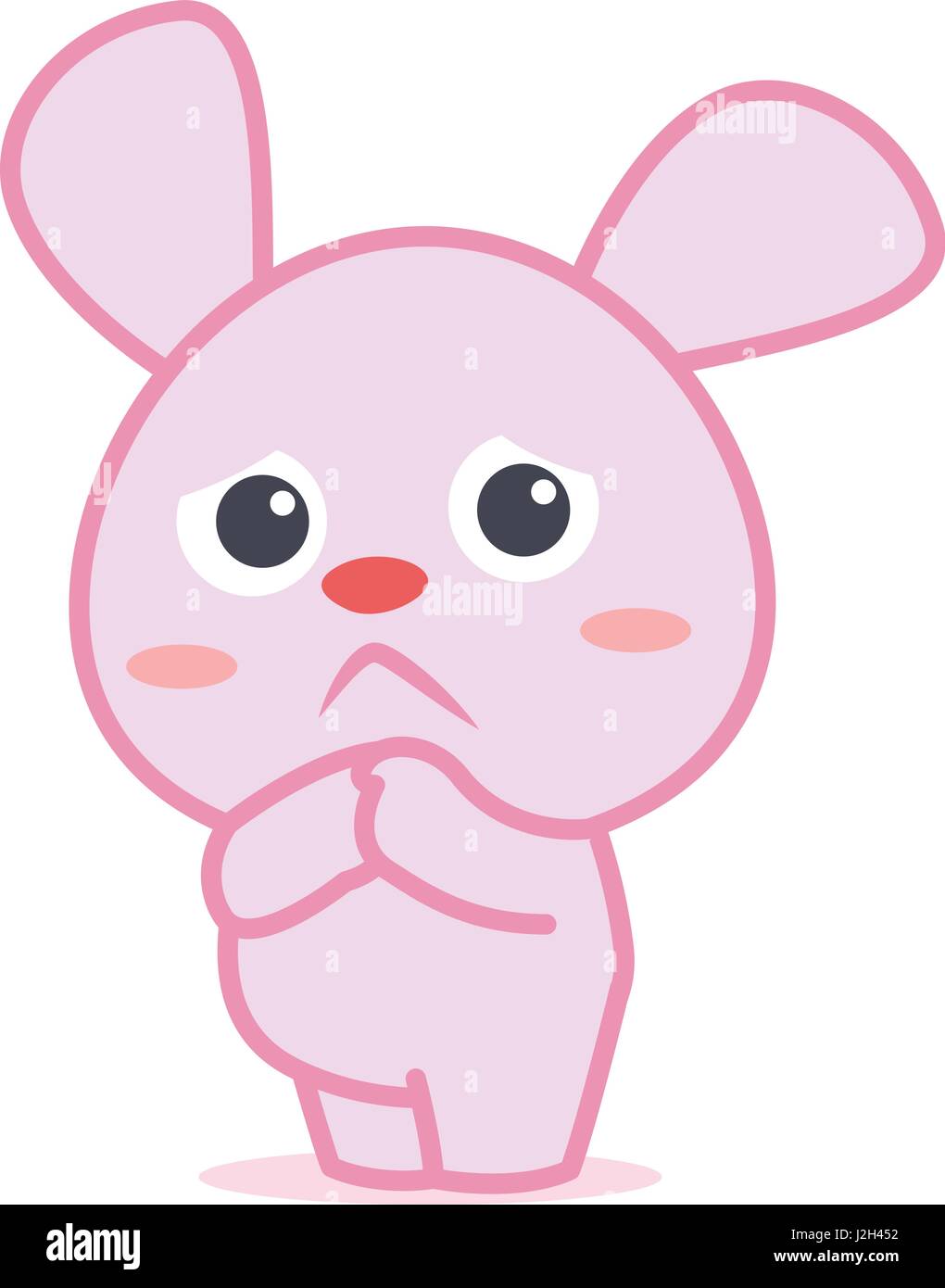 Sad bunny cartoon character collection Stock Vector Image & Art - Alamy