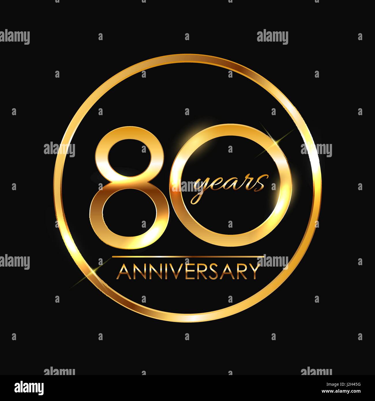 80 badge birthday Stock Vector Images - Alamy
