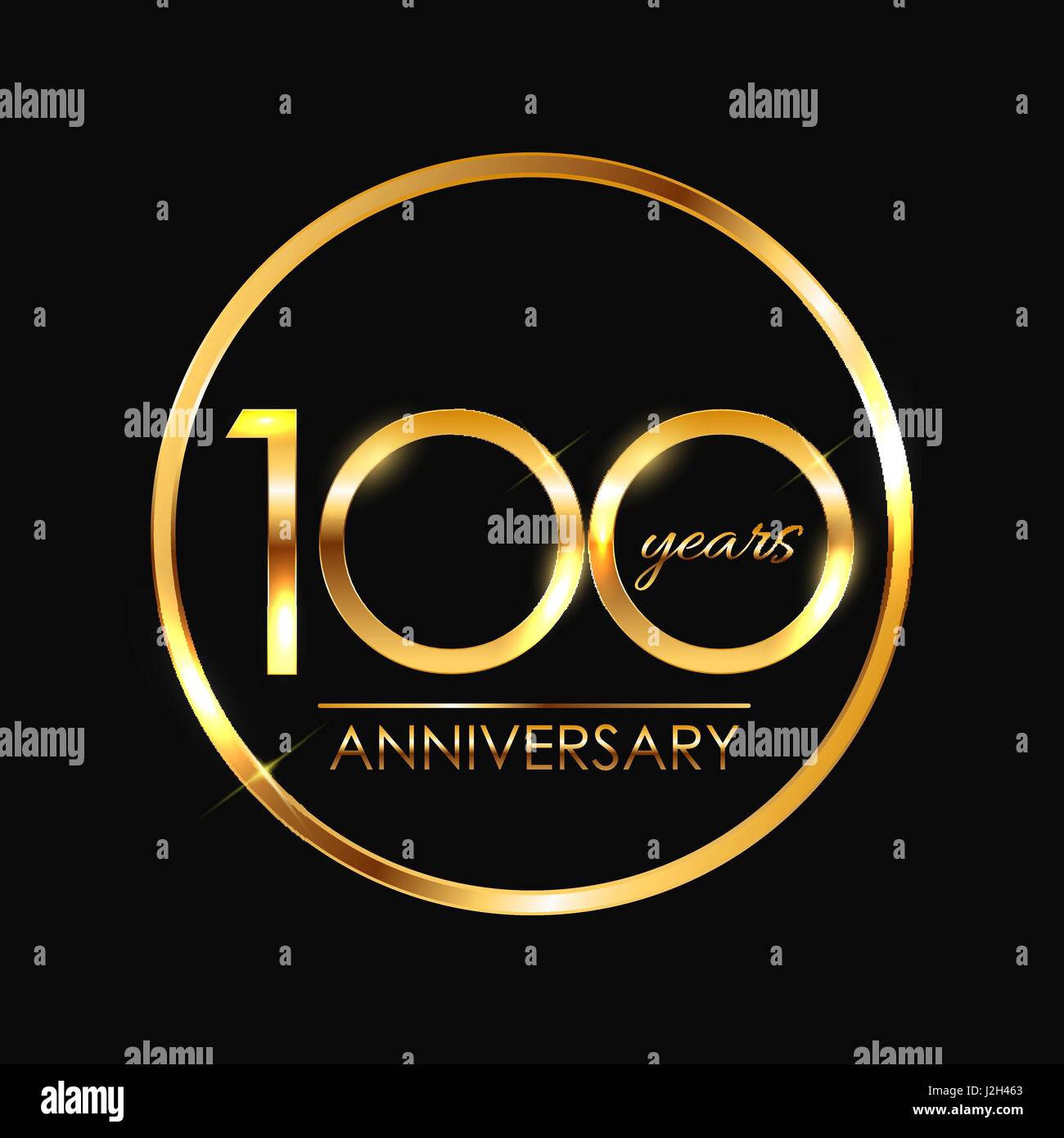 Template 100 Years Anniversary Vector Illustration Stock Vector Image ...