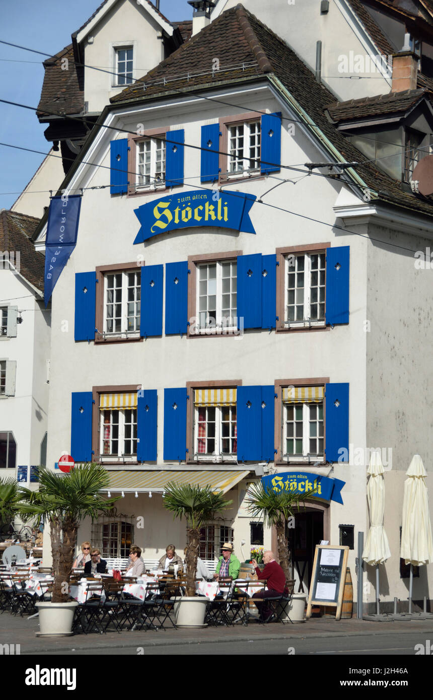 Zum Alten Stockli bar restaurant, Basel, Switzerland Stock Photo - Alamy
