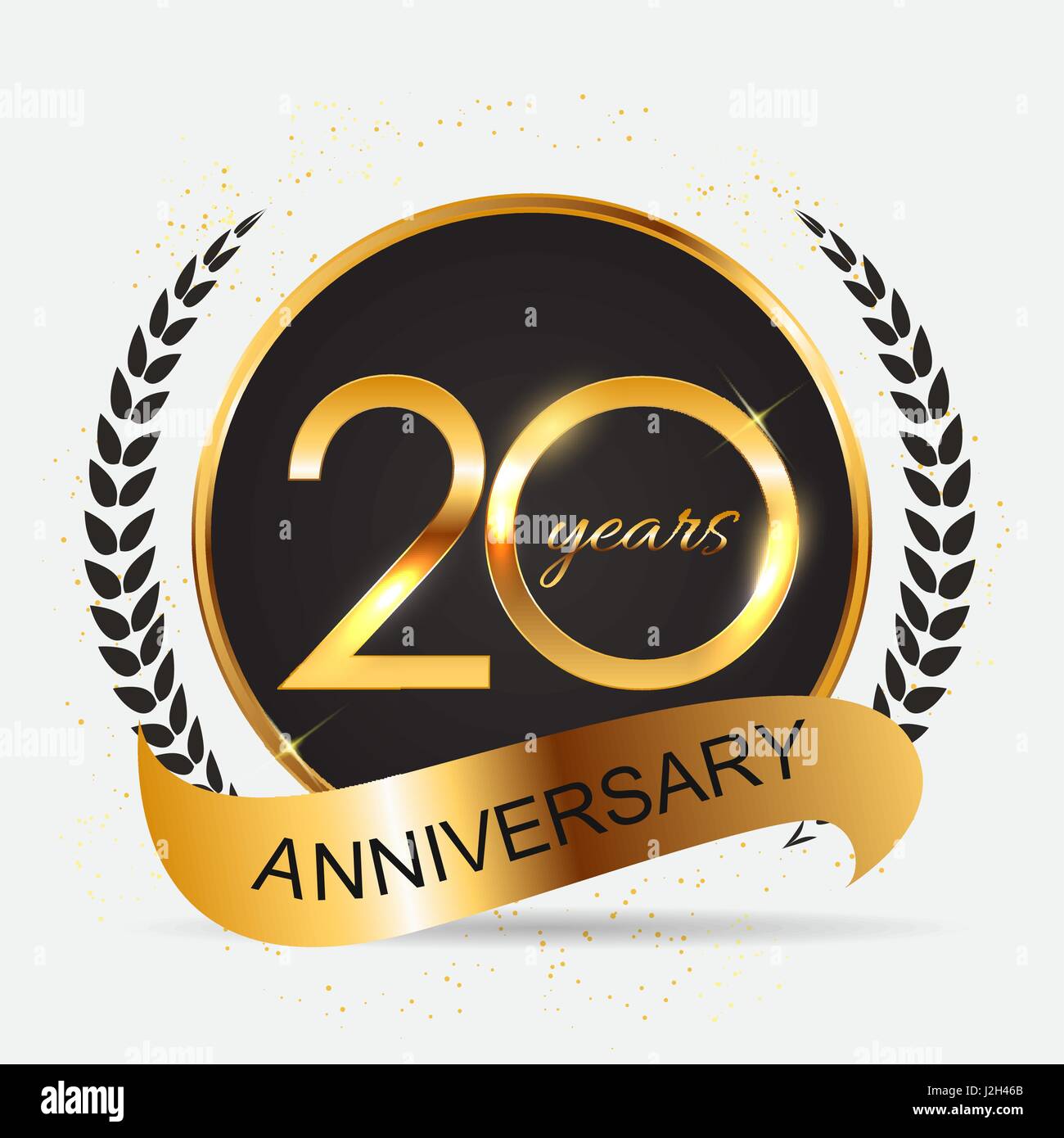 Template 20 Years Anniversary Vector Illustration Stock Vector Image ...