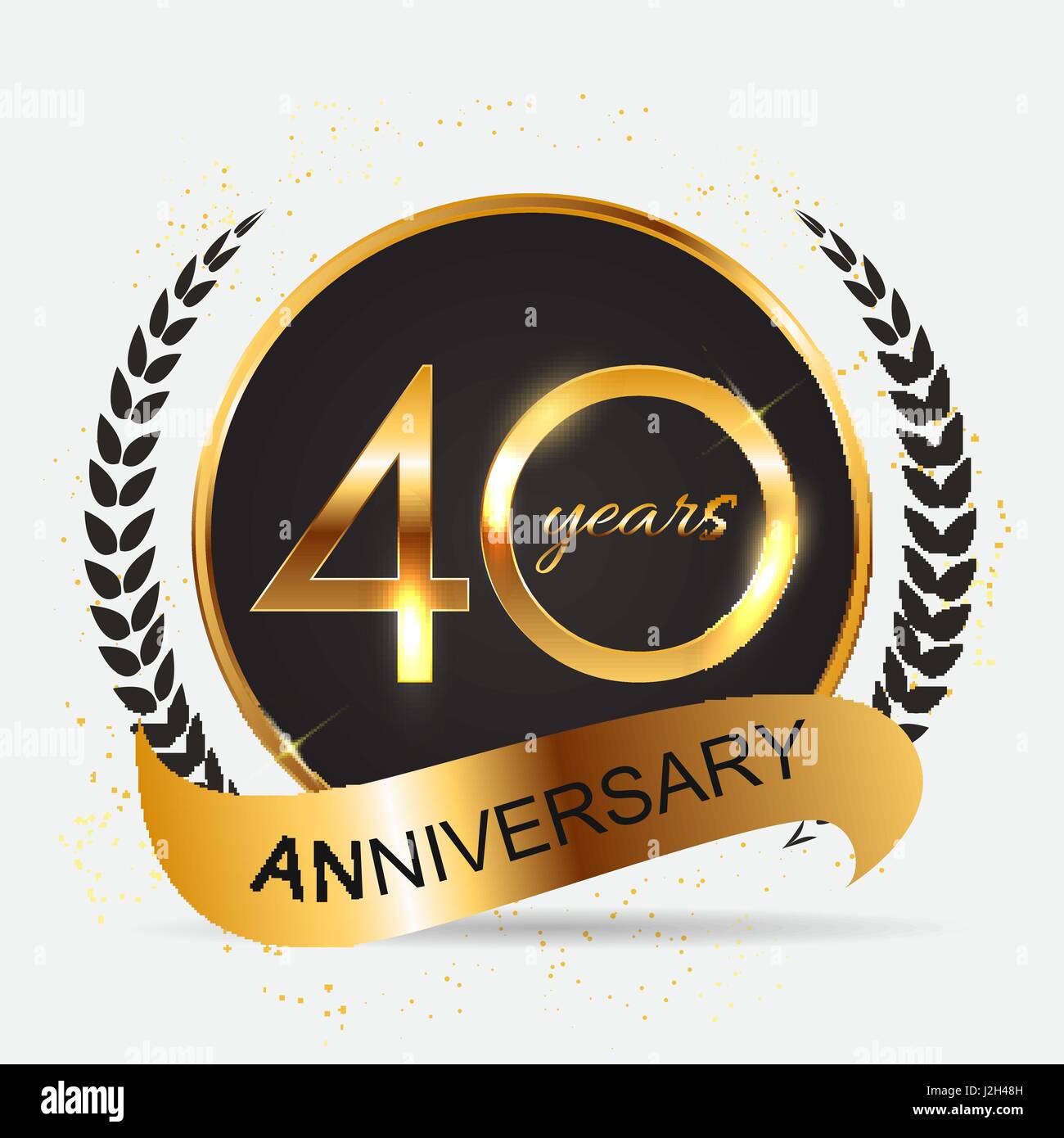 Template 40 Years Anniversary Vector Illustration Stock Vector Image ...