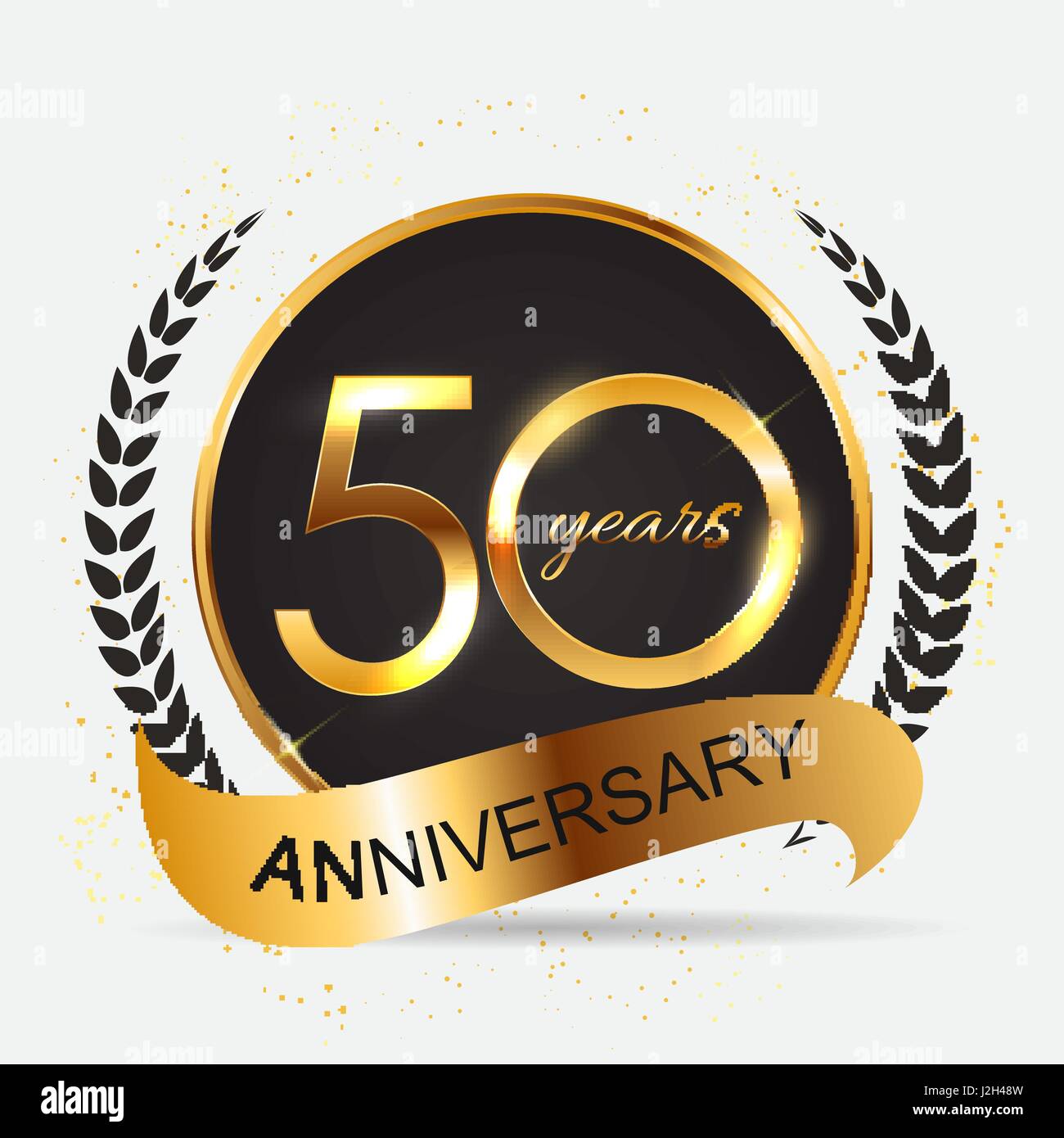 Template 50 Years Anniversary Vector Illustration Stock Vector Image ...