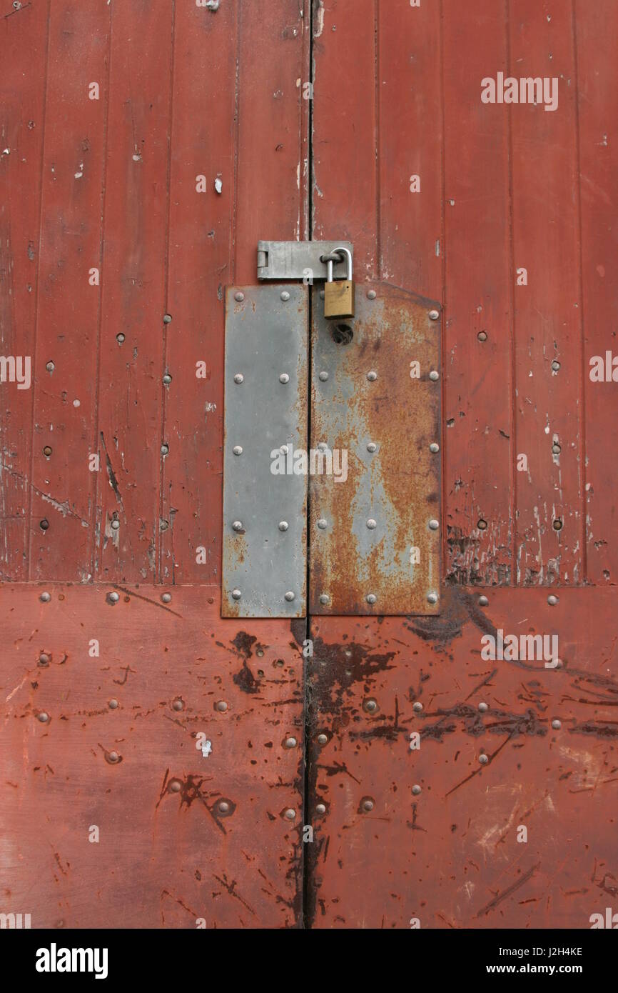 Old Door with Lock medium Stock Photo - Alamy