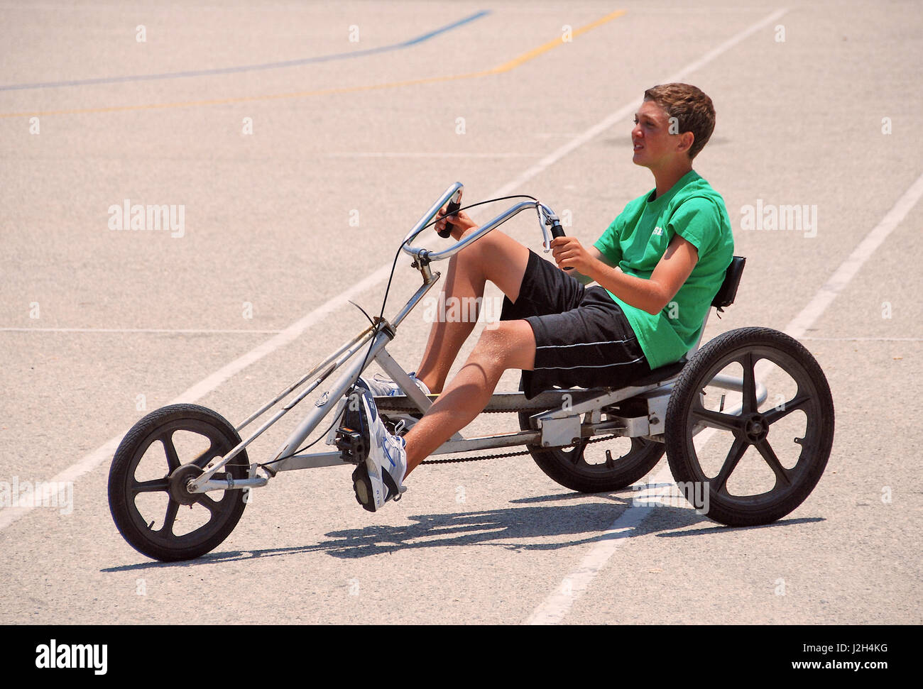 Boy on a tricycle, Venice Beach, Venice, Los Angeles, California, USA ...