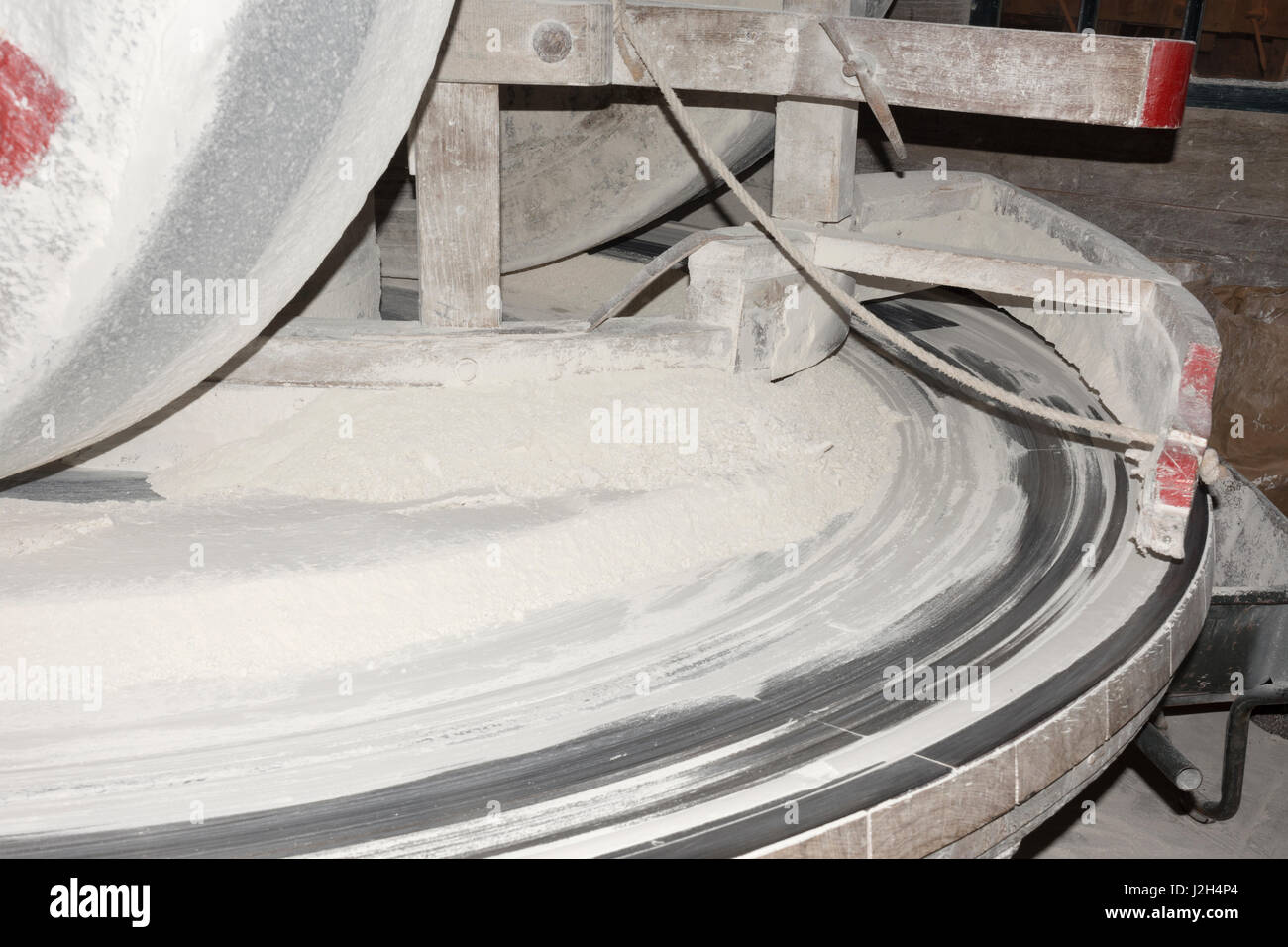 ancient windmill for the production of flour in the Netherlands Stock ...