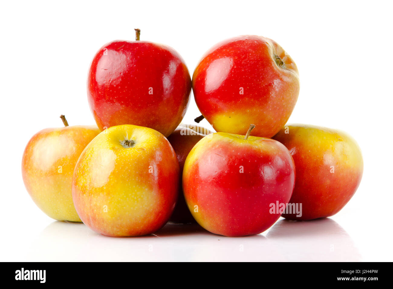 fresh colorful apples isolated on white background Stock Photo - Alamy