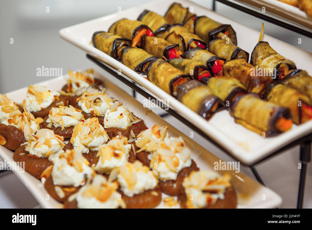 Buffet, delicious appetizing fresh food and snacks Stock Photo - Alamy