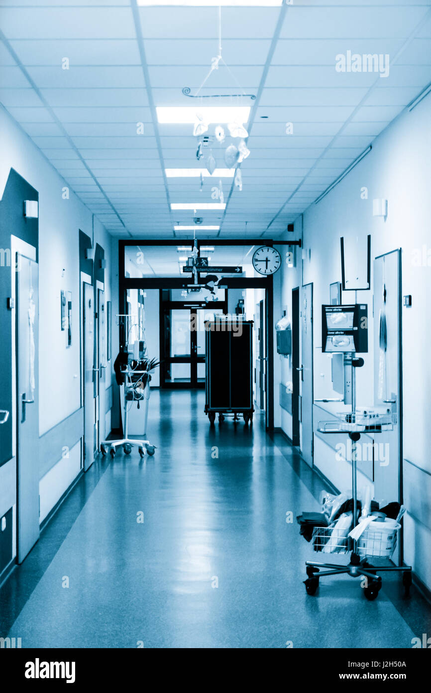 corridor in the hospital. hospital interior architecture Stock Photo ...