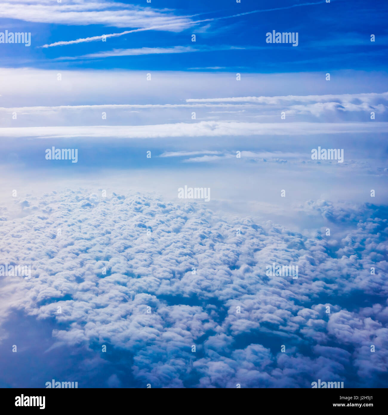 Clouds from an Airplane Window. Sky and clouds. Plane view from the ...