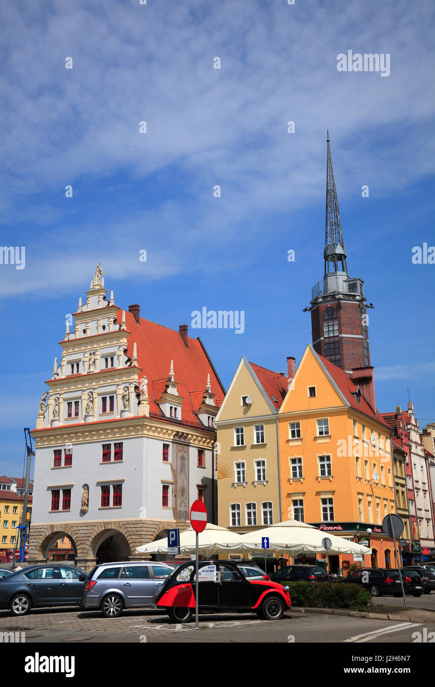 Market square Rynek, Nysa (Neisse), Silesia, Poland, Europe Stock Photo ...