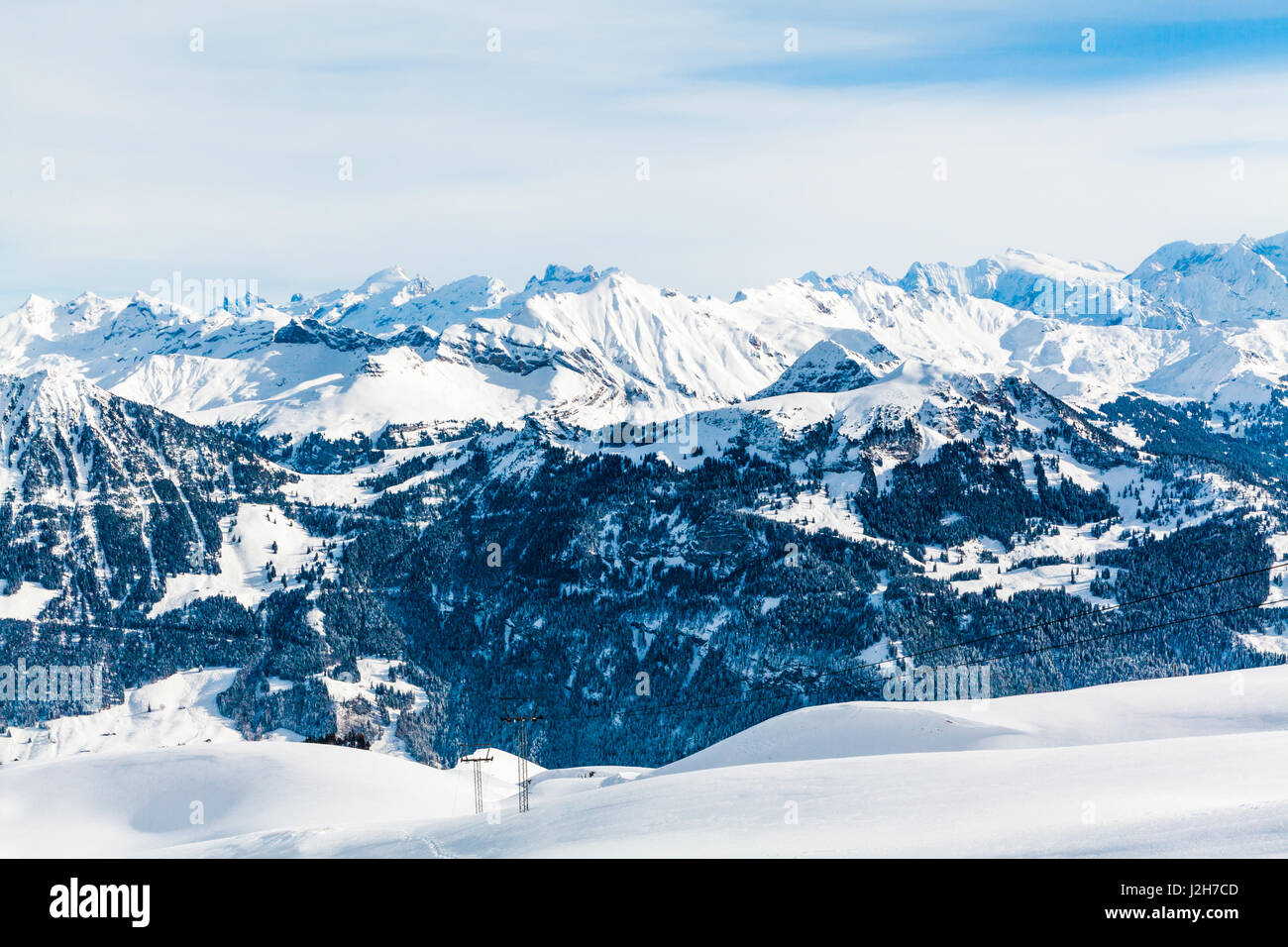 Alps mountain landscape. Winter landscape Stock Photo - Alamy