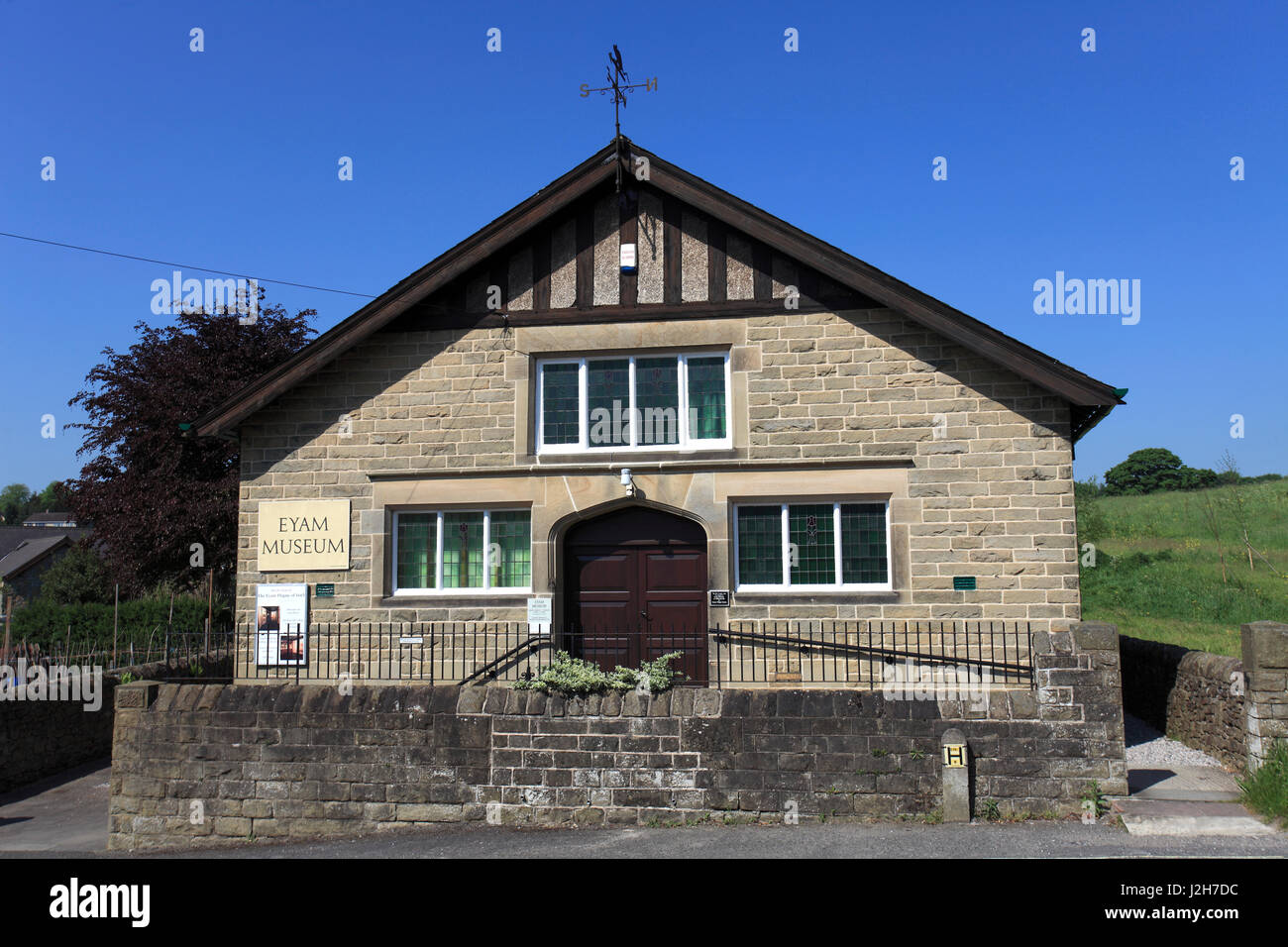Eyam museum, Eyam village, Derbyshire, Peak District National Park ...